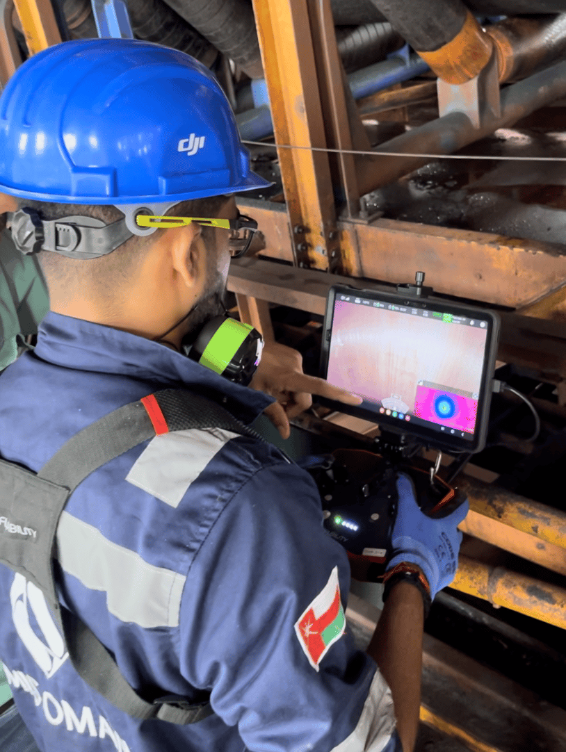 A Storage Bin Inspection with the Elios 3 at a mine