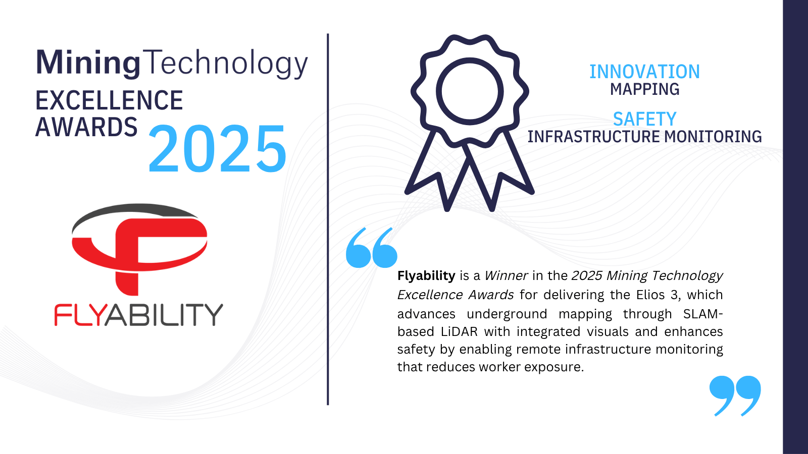Flyability Wins 2025 Safety and Innovation Mining Excellence Awards