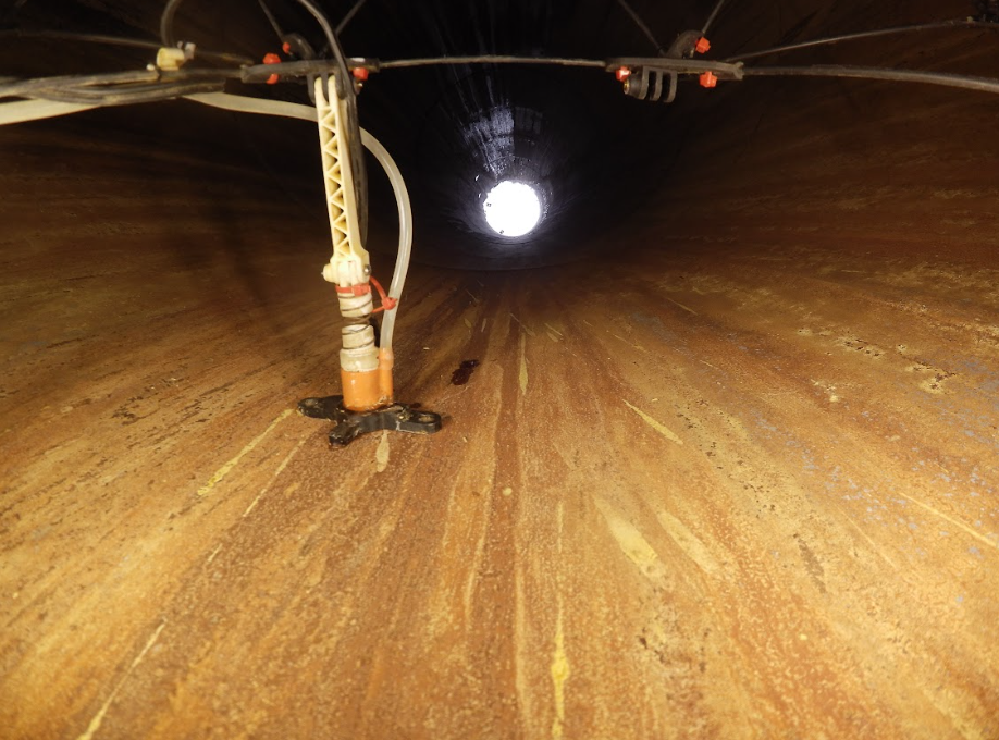 A drone stack inspection with the Elios 3 UT