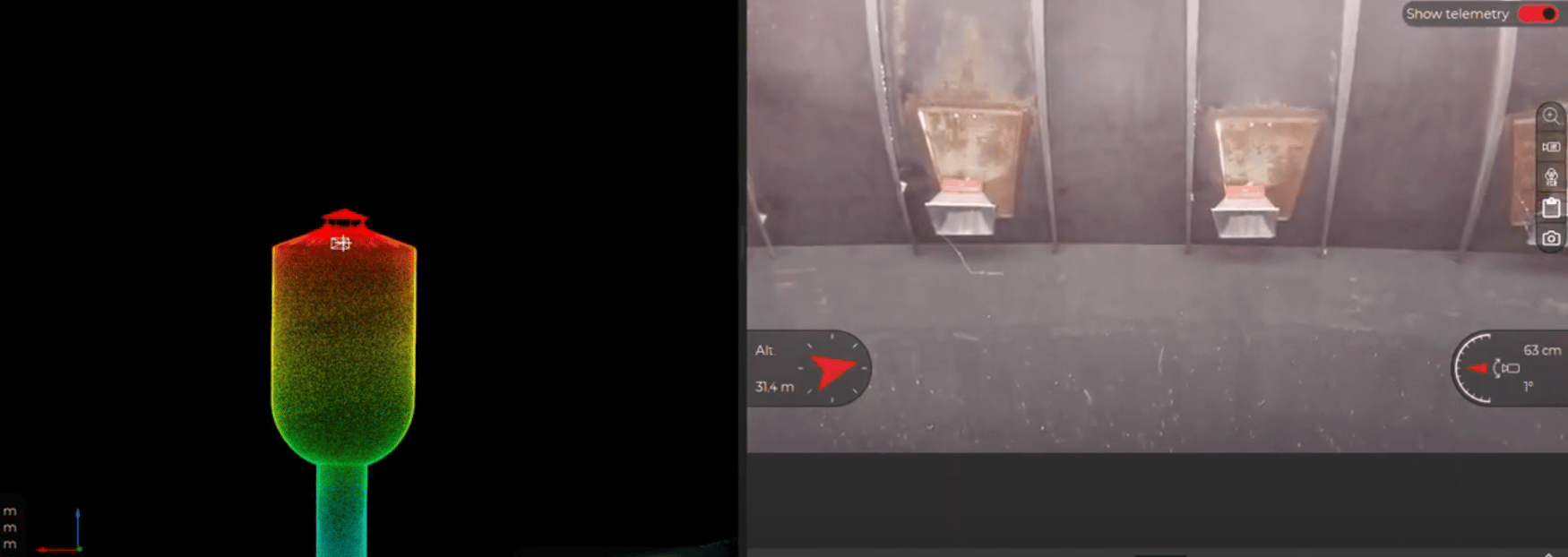 Analyzing a 35-meter dam surge tank with the Elios 3 in Canada